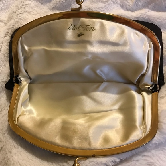 Mel-Ton | Bags | Vintage Melton Black Clutchhandbag | Poshmark